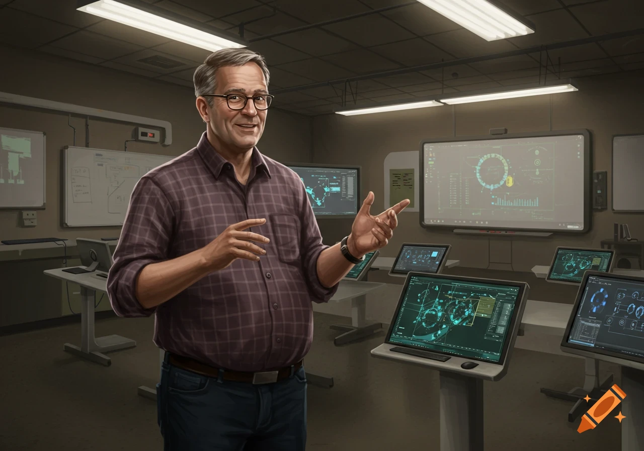 A man wearing glasses is intensely focused on a computer screen ...