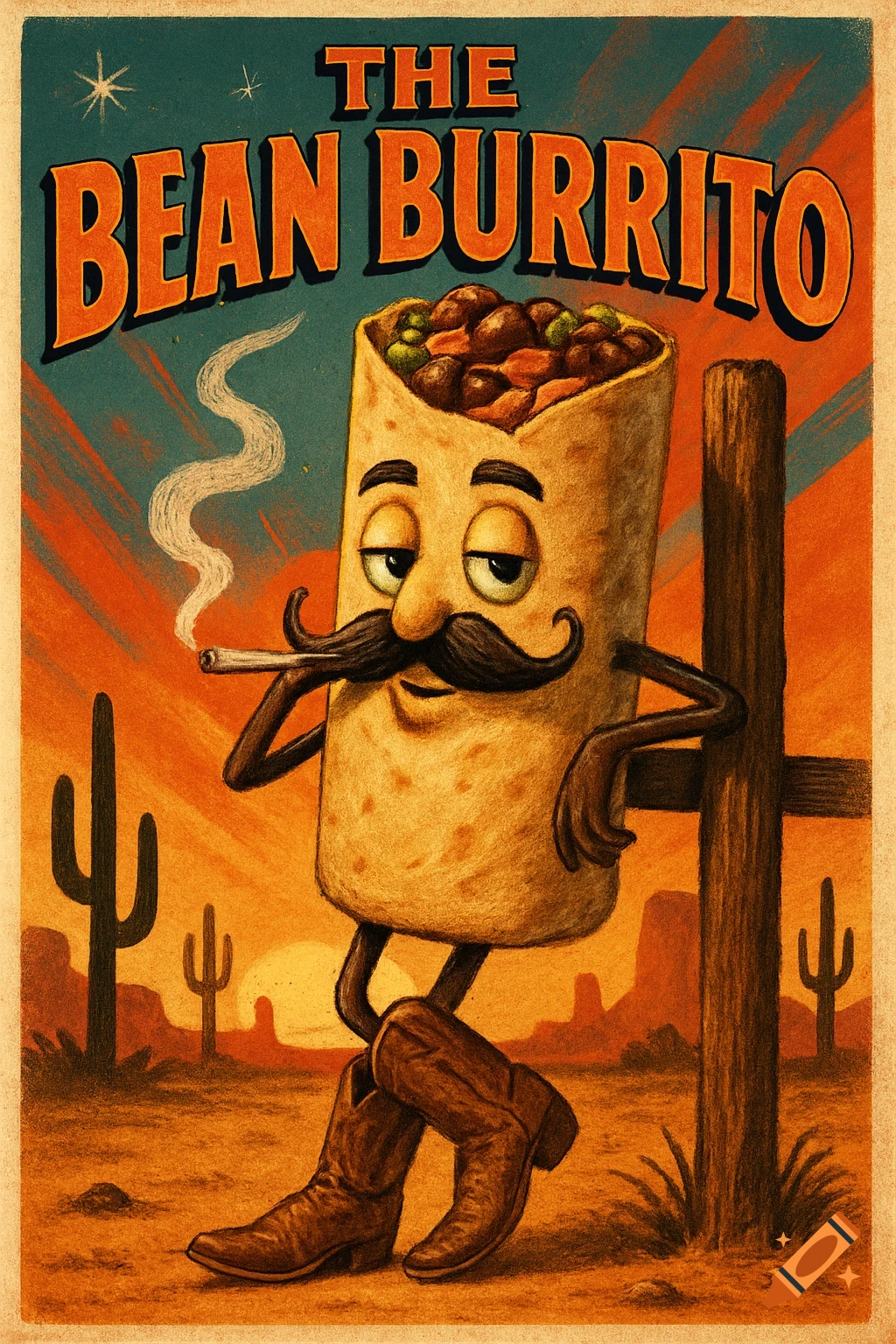 A green cartoon zombie with exposed brain runs through a sunny ...