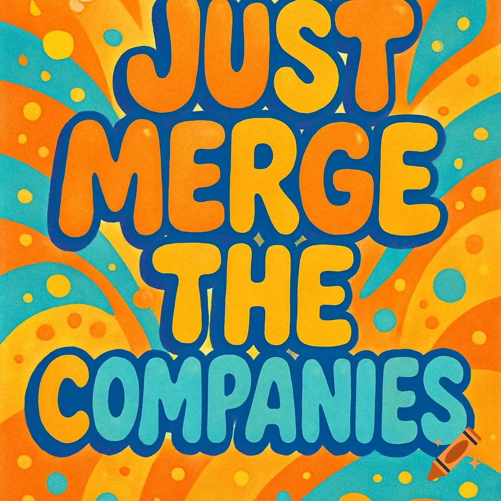 A brightly colored poster in a bubbly cartoon style with the text 'JUST ...