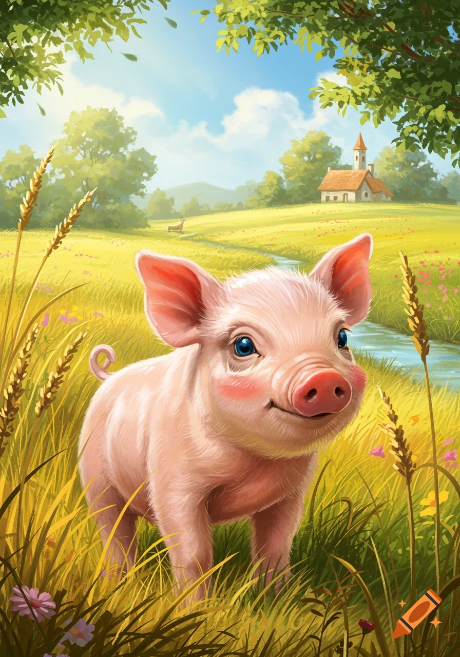 Five cute guinea pigs, brown, black, and white, gather around a wooden ...