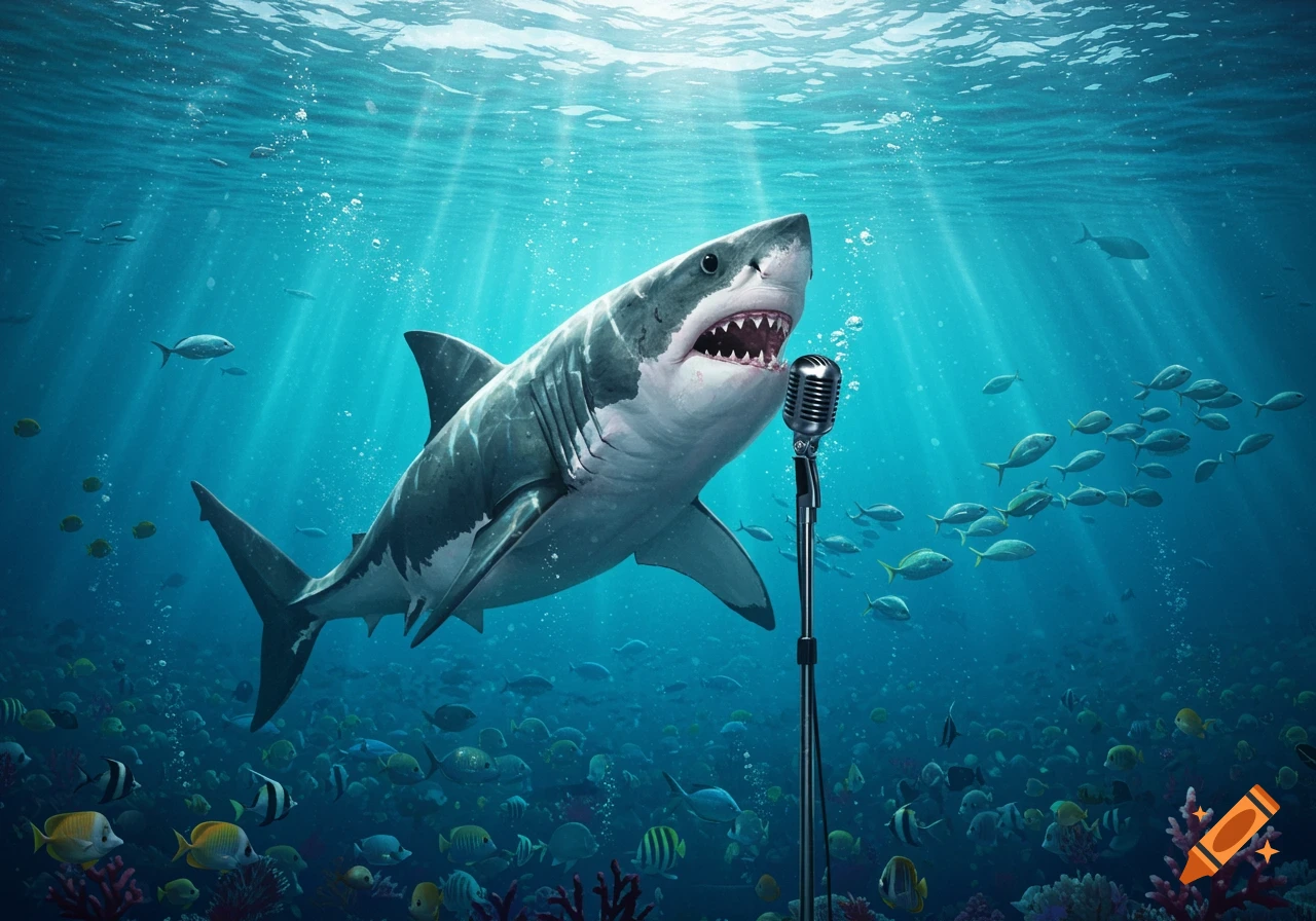 A tiny woman in a striped dress lies peacefully inside the massive open ...