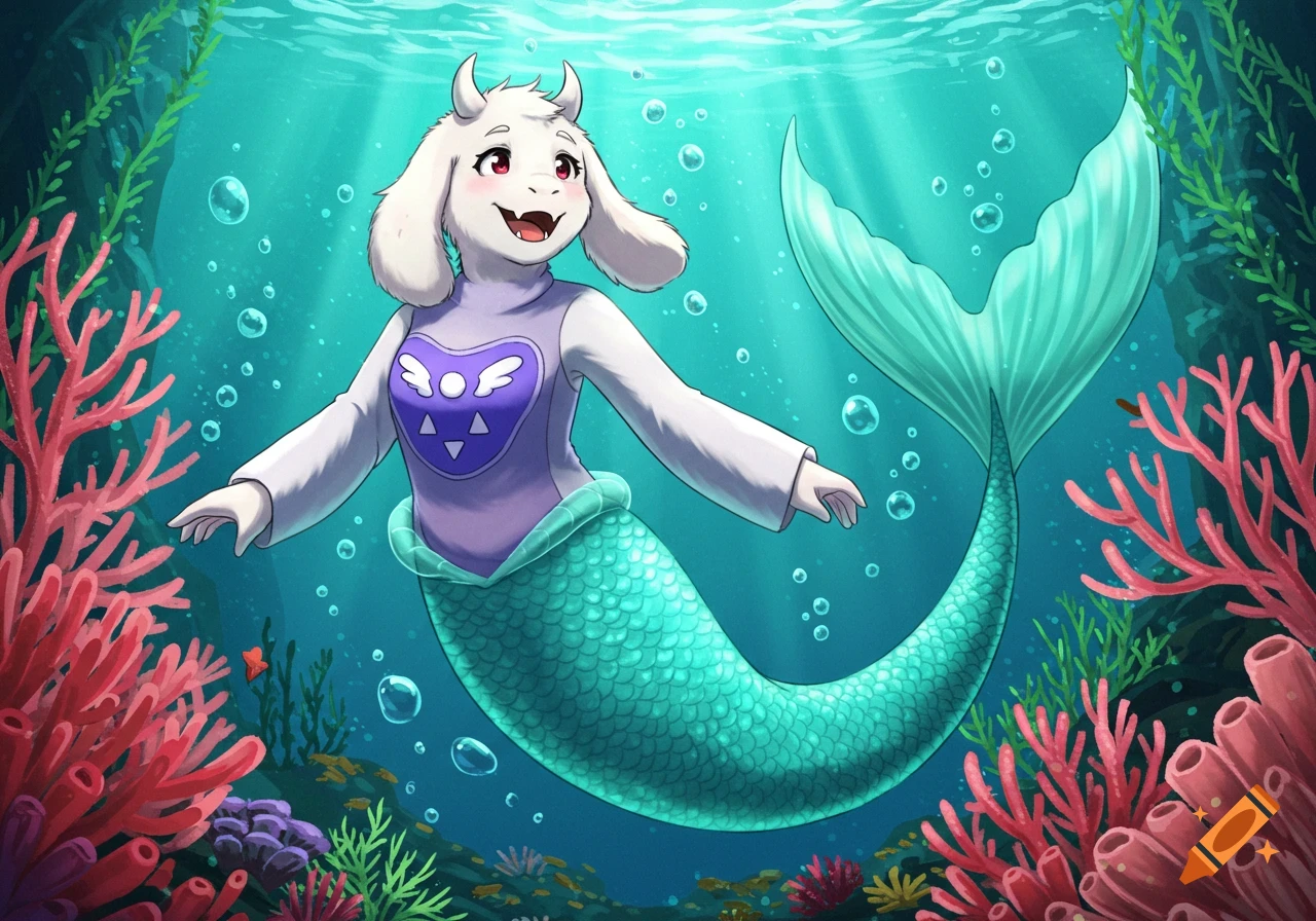 A side-by-side illustration of Asriel Dreemurr looking nervous and ...