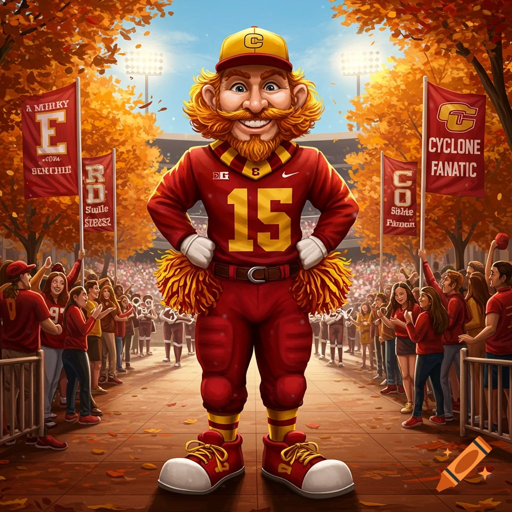 Brutus Buckeye mascot in a birthday hat stepping on a sad Texas ...