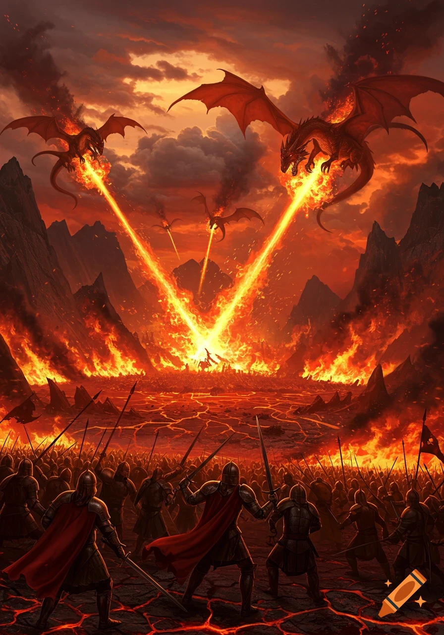 Anime style scene of terrified people fleeing shadowy demons in a ...