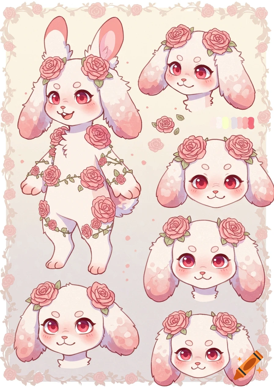 Multiple illustrations of a cute chibi robot in a white hoodie in ...