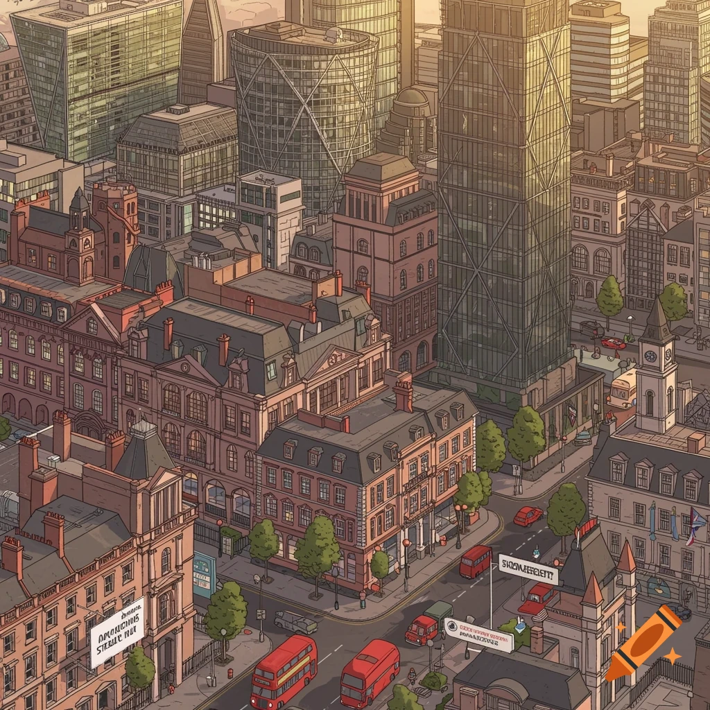 Crayon and colored drawing of Montpellier and its metropolitan area ...