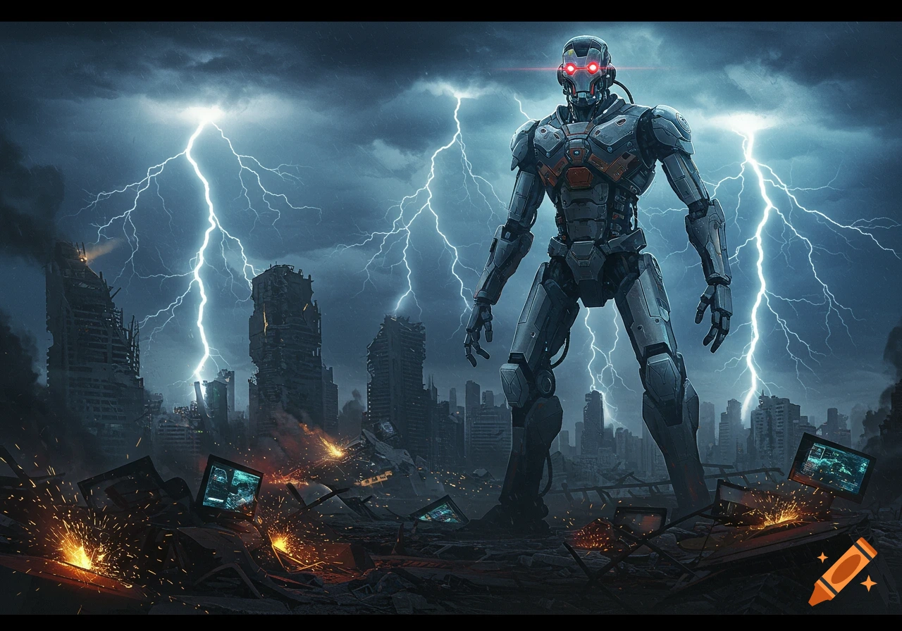 A powerful superhero in a blue and silver suit with a star emblem ...