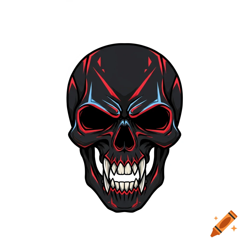 A circular racing logo with a stylized black bat, red eyes, white text ...