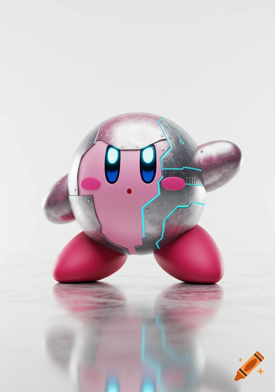 Kirby wears a red uniform with a star hat, holds a hammer and sickle ...