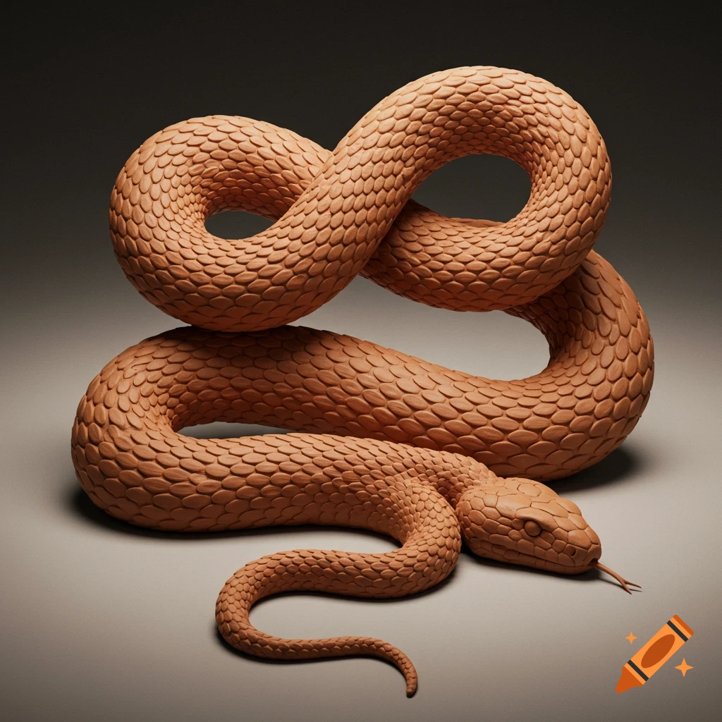 Illustration of a colorful snake coiled in an Australian desert ...