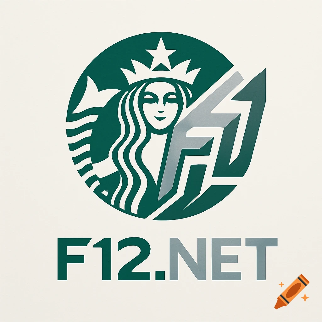 A clean graphic logo mashup of the Starbucks siren in a green circle ...