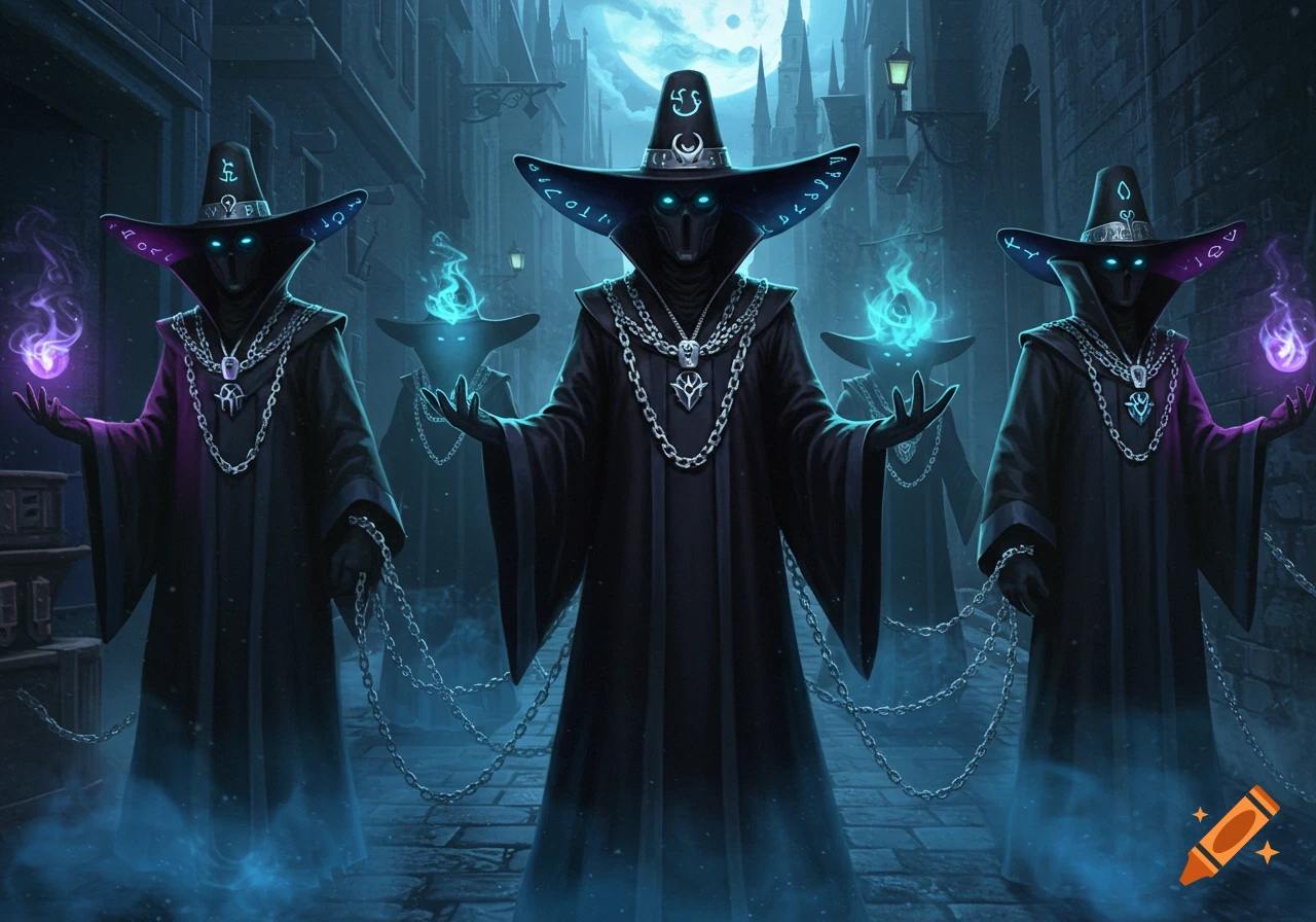 A hooded Grim Reaper with a scythe under a 'Happy Birthday' banner ...