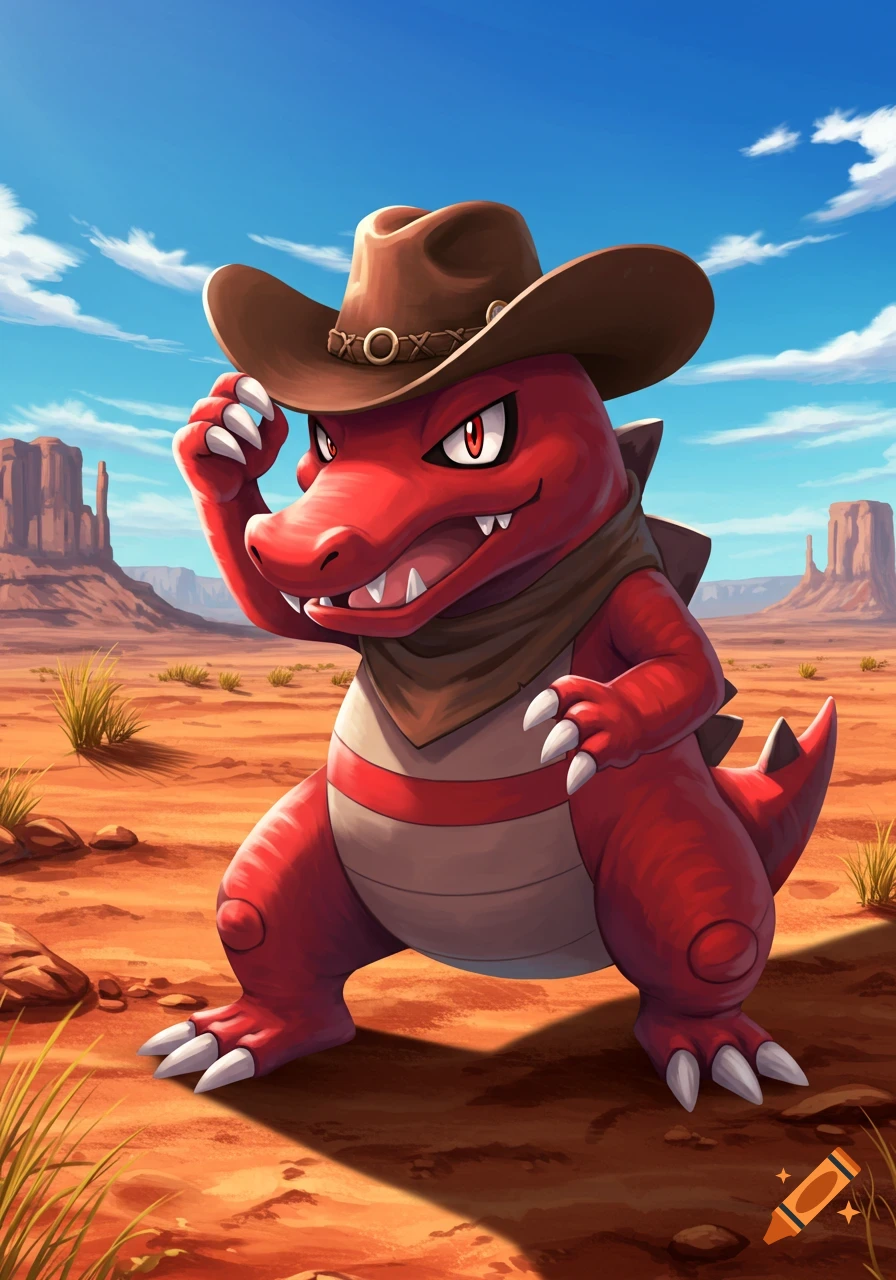 A disgruntled green Grinch wearing a cowboy hat and red bandana stands ...