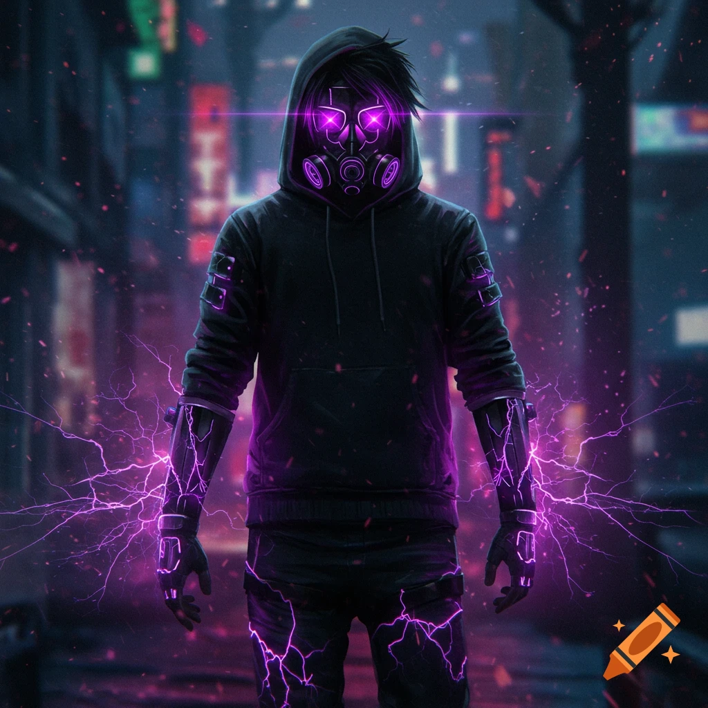 Epic purple profile picture for my youtube channel in a black void with ...