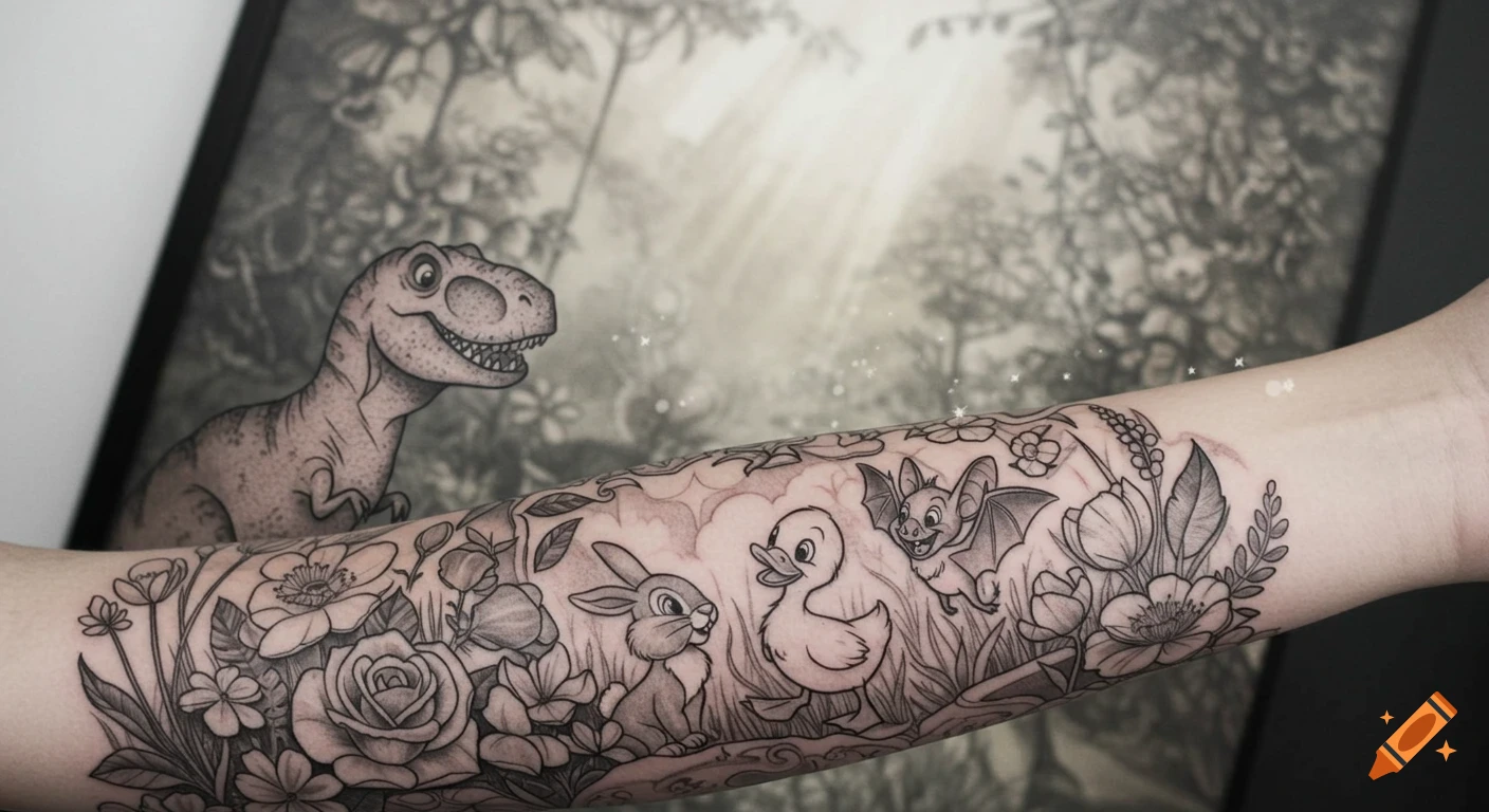 Tattoo+map created on Craiyon