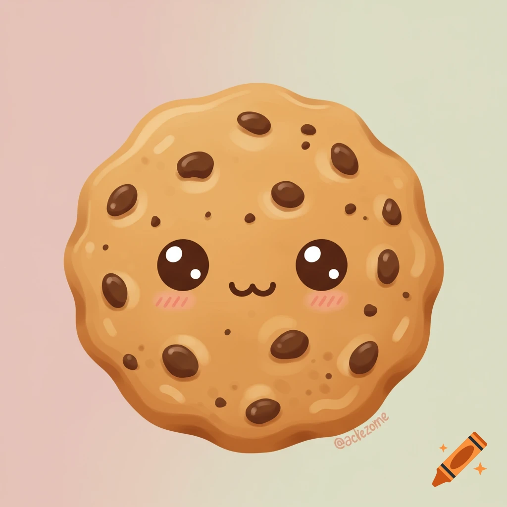 A cartoon donut with chocolate frosting and colorful sprinkles ...