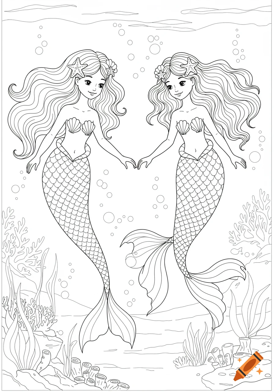 A black and white coloring page of a fairy princess with long hair and ...