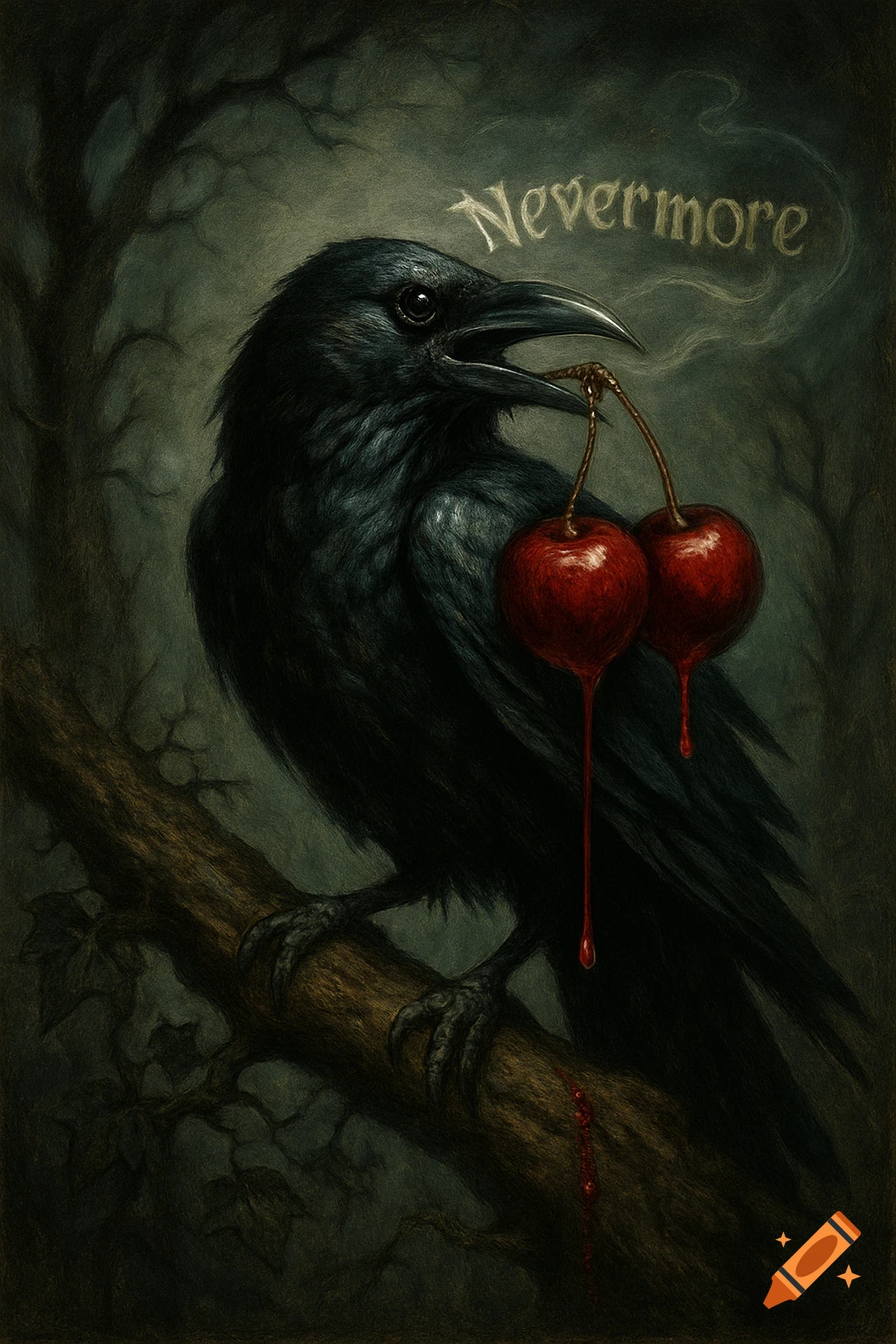 Crow+&+arrow created on Craiyon