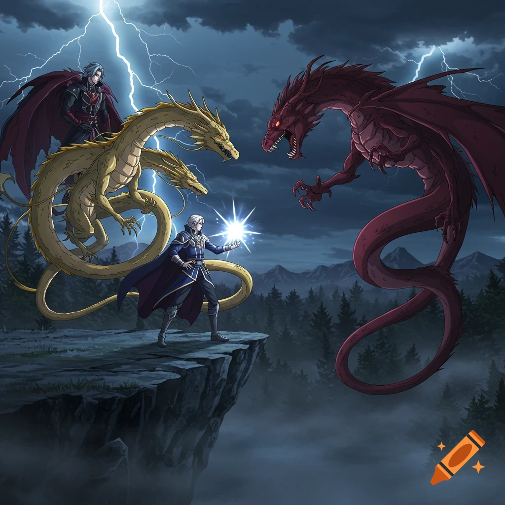 A black dragon with starry wings overlooks an array of tarot cards and ...