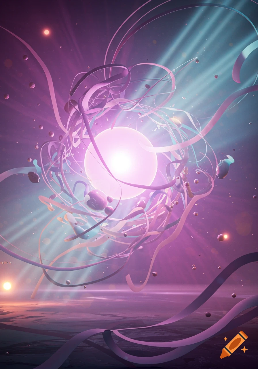 A glowing red chaos orb surrounded by jagged, dark tentacles and ...