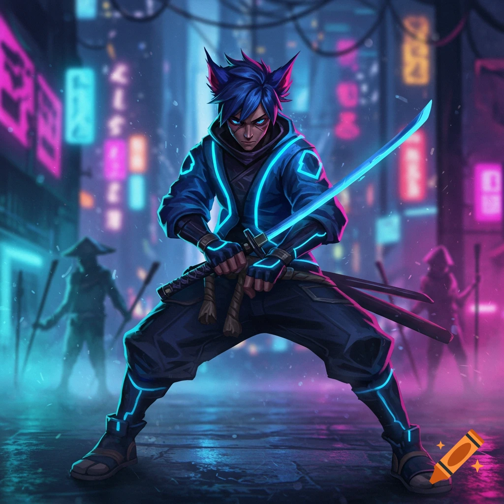 A stylized anthropomorphic grey wolf in a red jacket stands under a ...