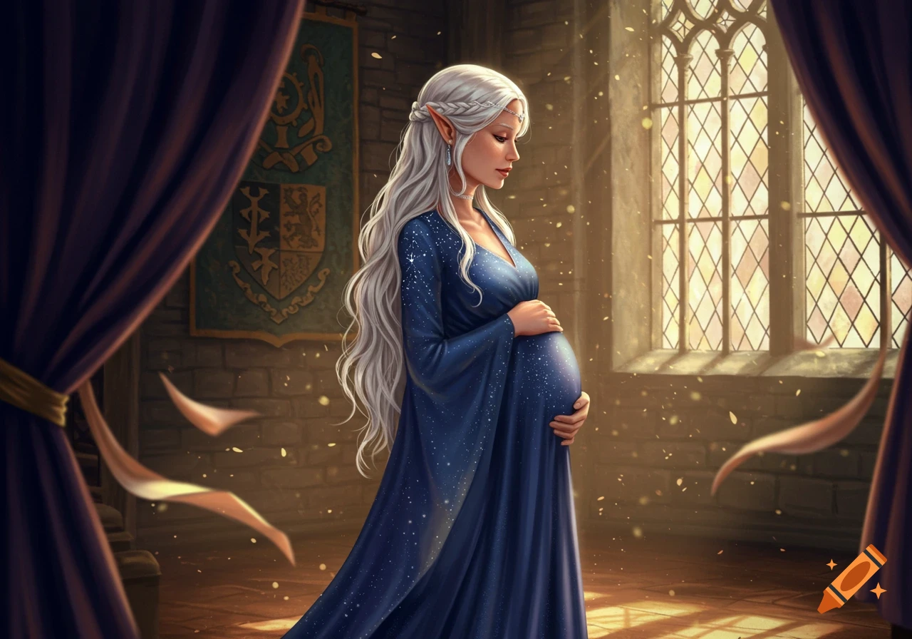 Digital painting of a woman resembling Padm Amidala, wearing a maroon ...