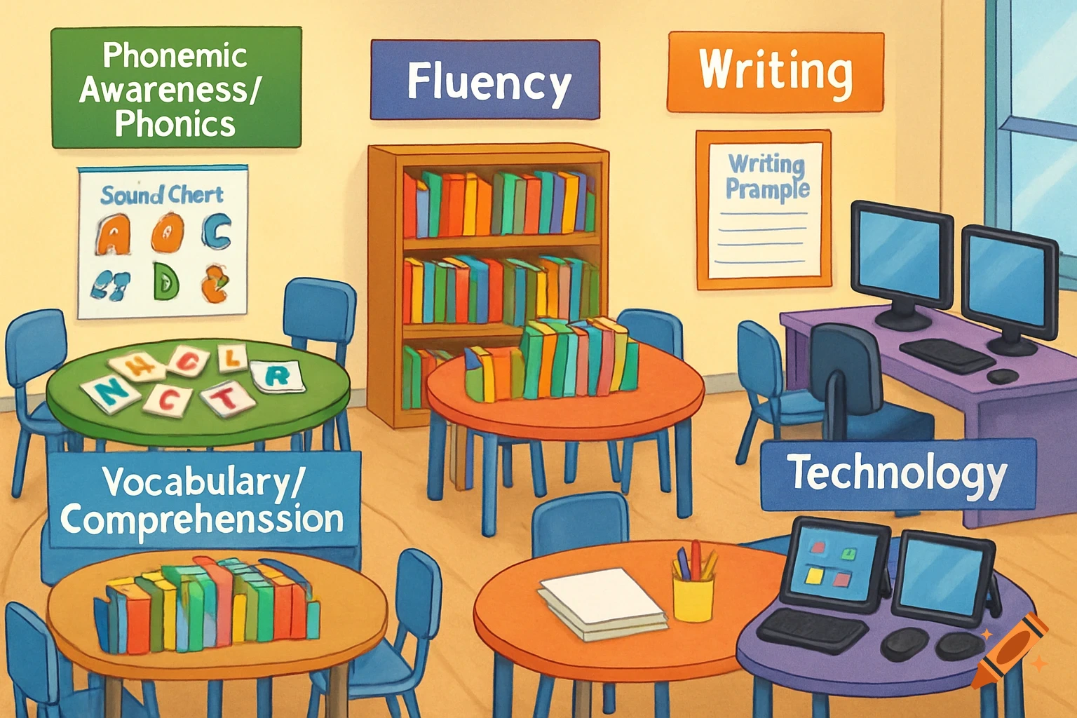 Reading & Writing created on Craiyon