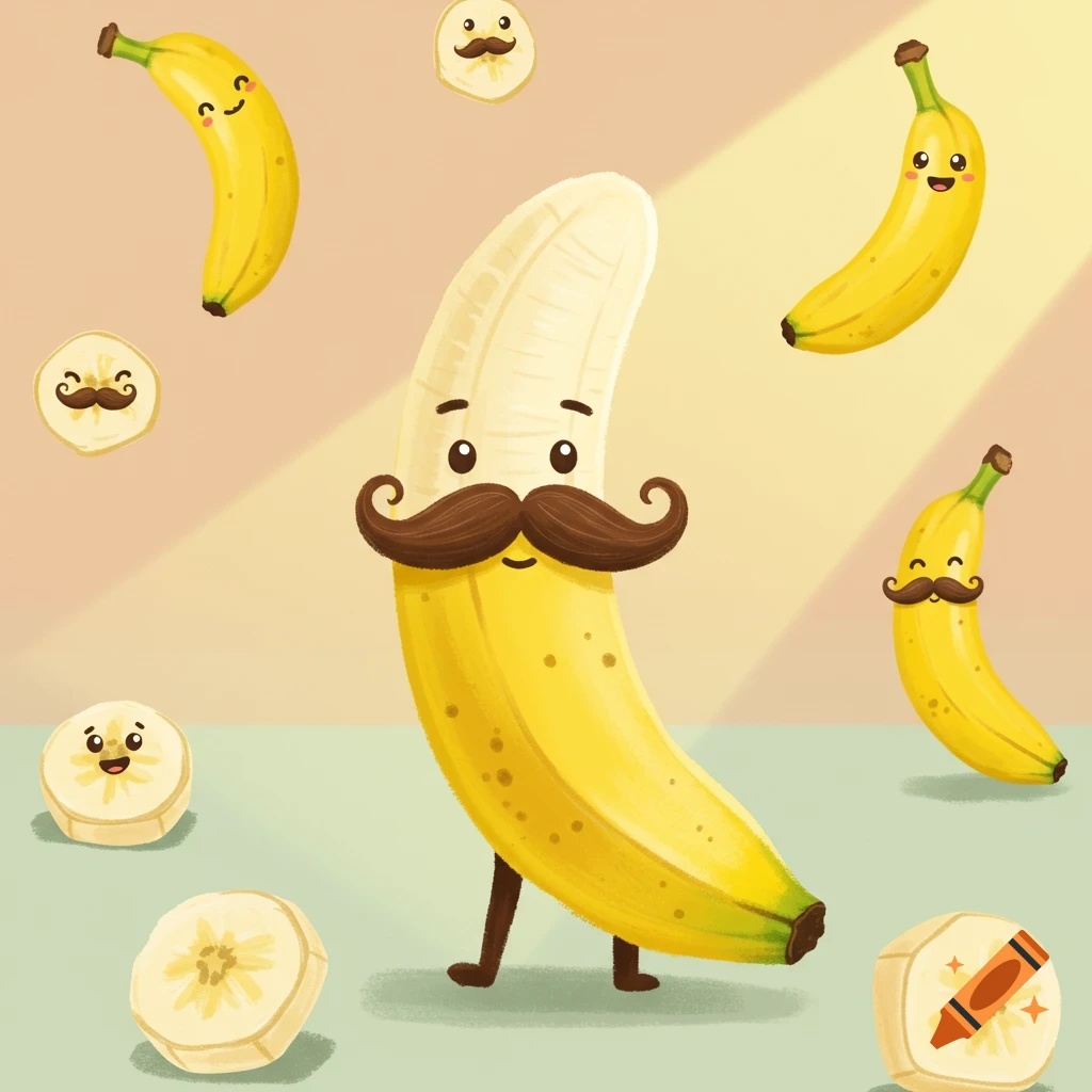 A painted crest with a banana and 'Kaiser Bananico Ling Ling von China ...