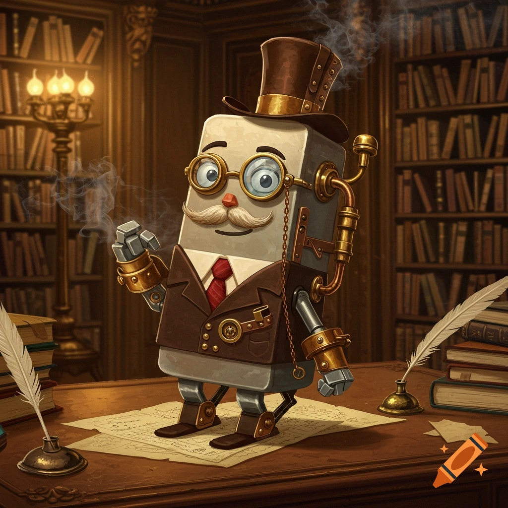 Cartoon image of a dwarf throwing a cake at Chaplin on Craiyon