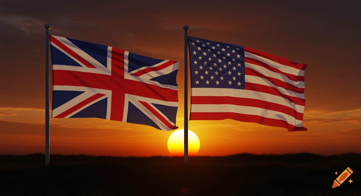Flags of Chile, El Salvador, and Mexico merge diagonally, waving against a warm sunset sky. on ...