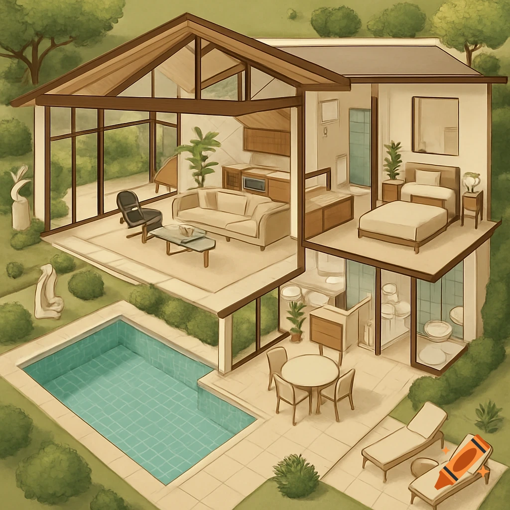 Luxury Home created on Craiyon