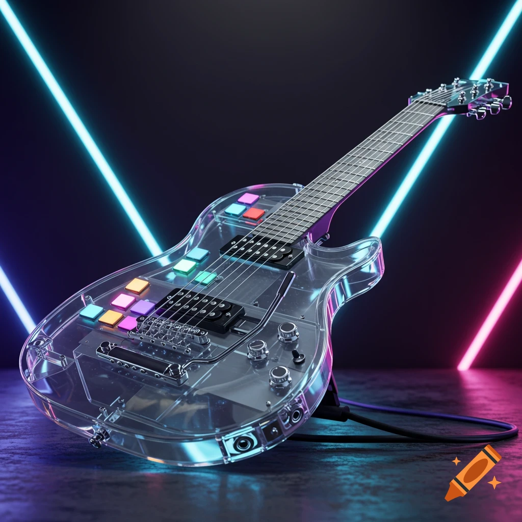 A mystical hurdy-gurdy made of bones and a skull, glowing ethereally on ...