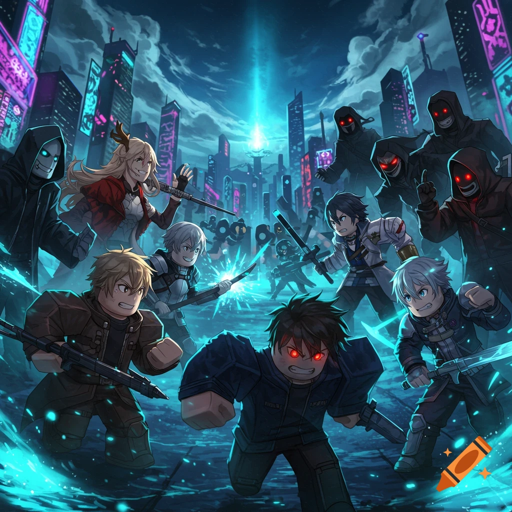 Anime Style Illustration of Three Characters With a Keyblade Standing ...