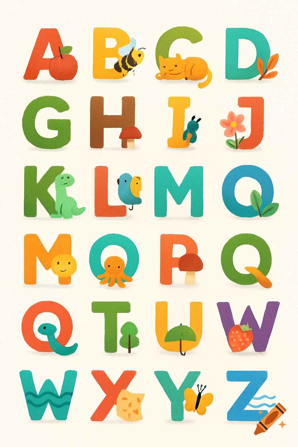 Letters images created on Craiyon