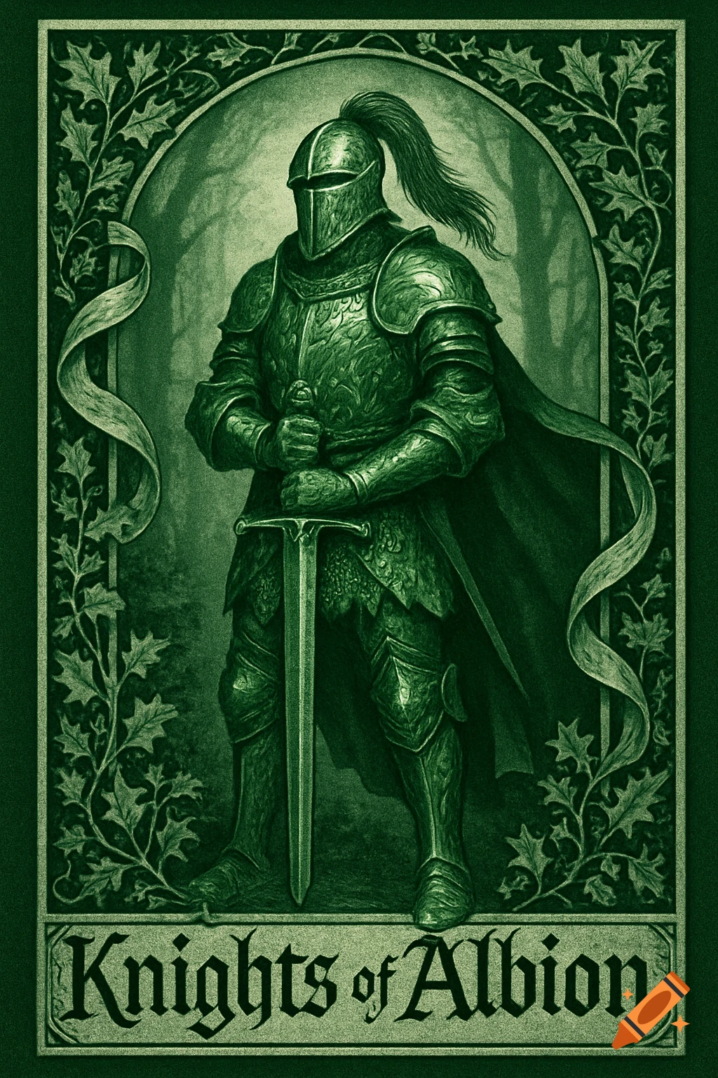 White+knight+drawing created on Craiyon