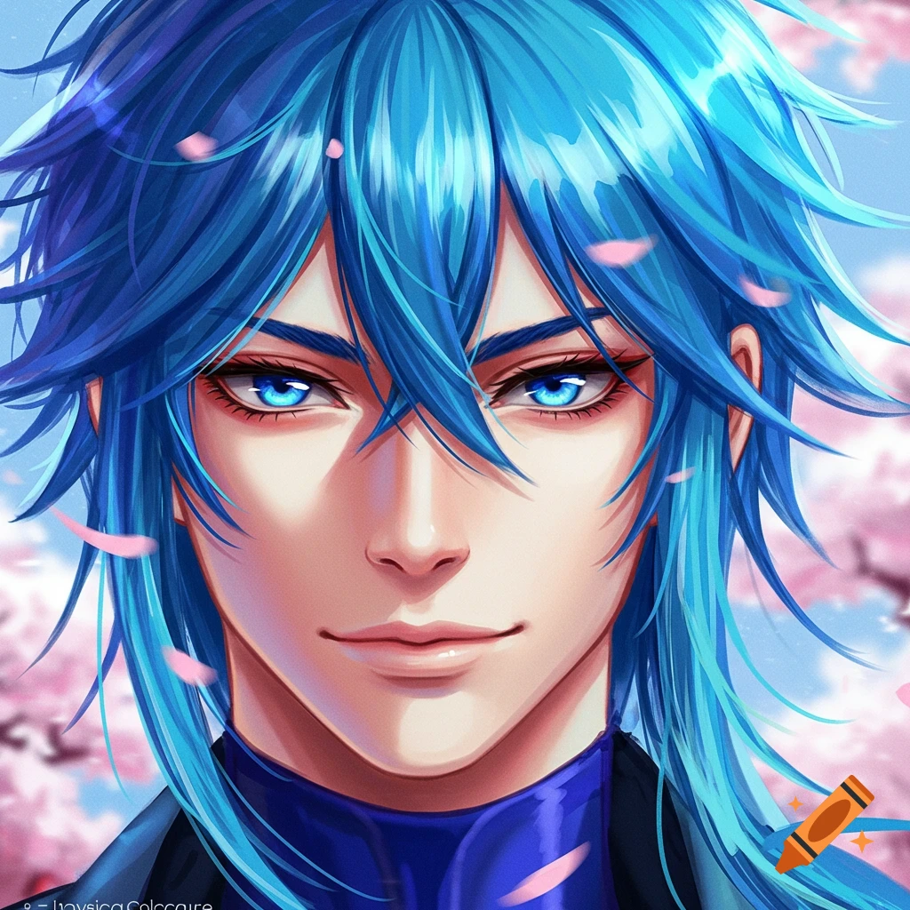 Genshin Impact cryo goat human male character with shoulder-length hair ...