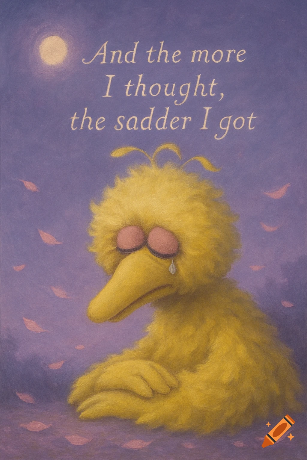 Cute illustration of a smiling mouse under a starry night sky with a ...