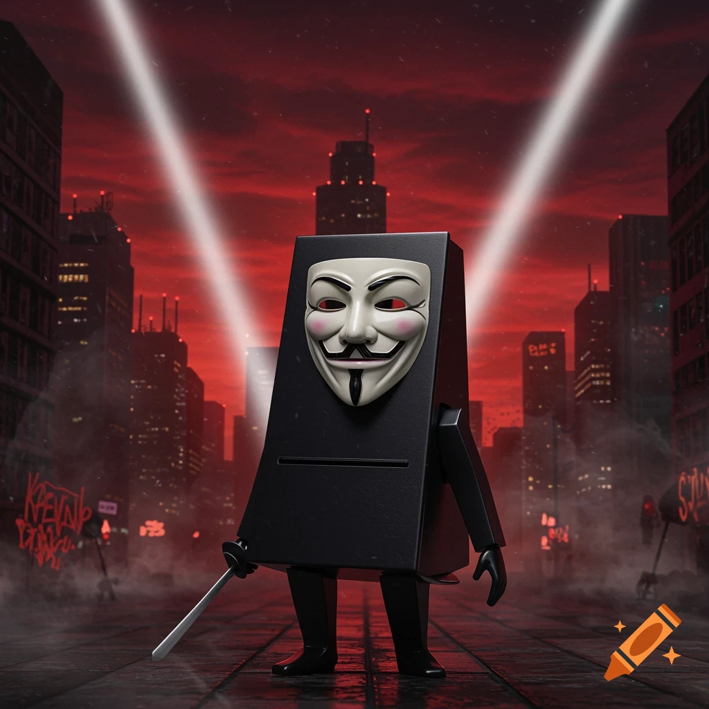 A stylized illustration of Ghostface wearing a diamond chain and ...