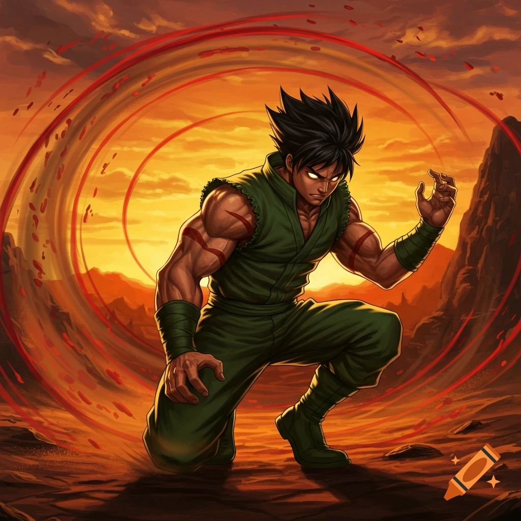 Ryu from Street Fighter in a white gi, headband, and red gloves, stands ...