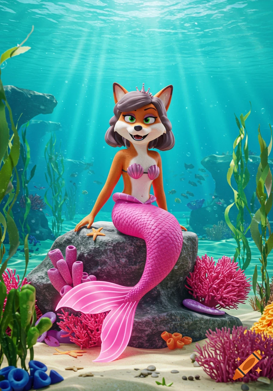 Adult+cartoon+with+a+princess+and+fox created on Craiyon