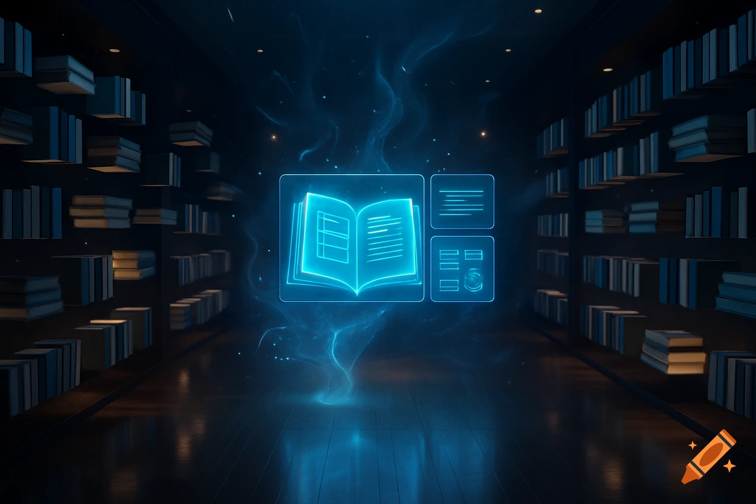 A stick figure librarian in polka dot leggings carries stacks of books ...