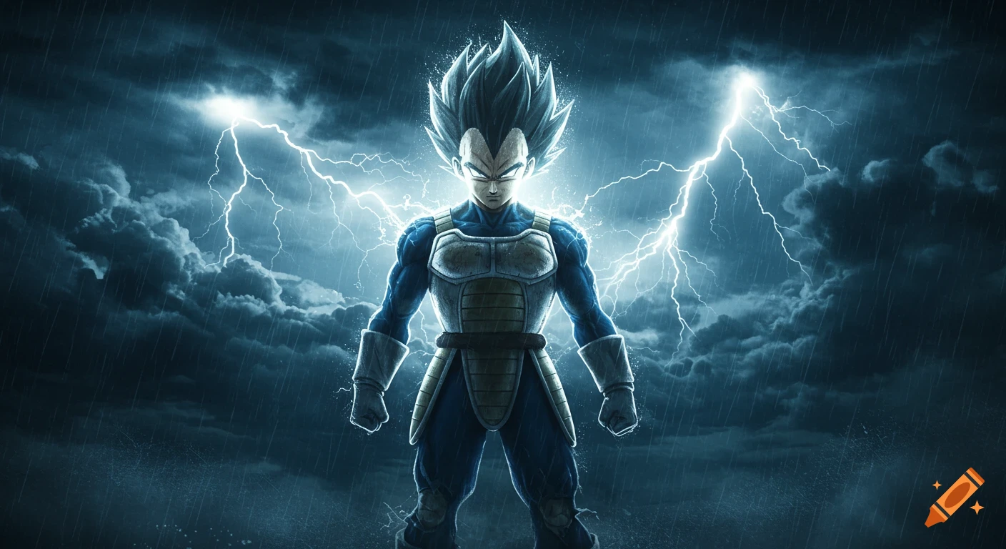 An anime-style battle with an Ultra Instinct-like character clashing ...