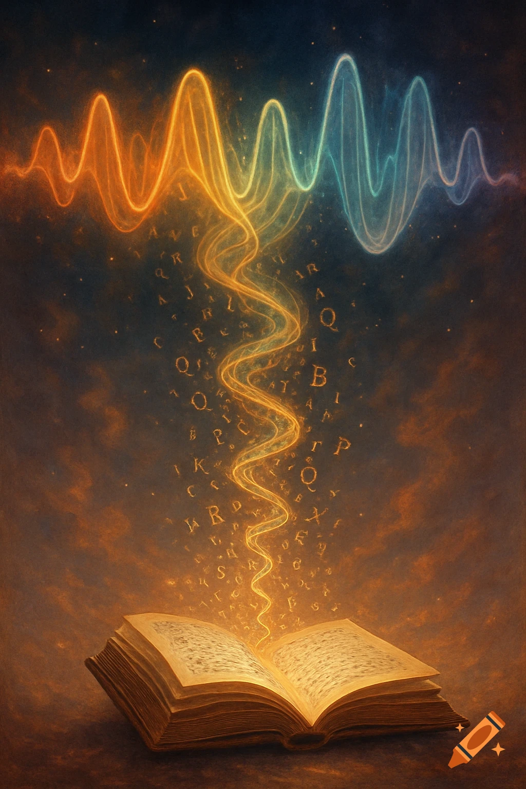 A glowing, circuit board-like question mark hovers in deep space amidst ...