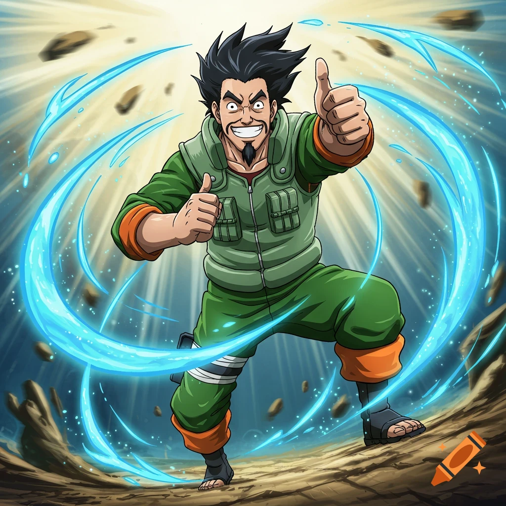 A cartoon man in a blue tunic runs with his hands on his head ...