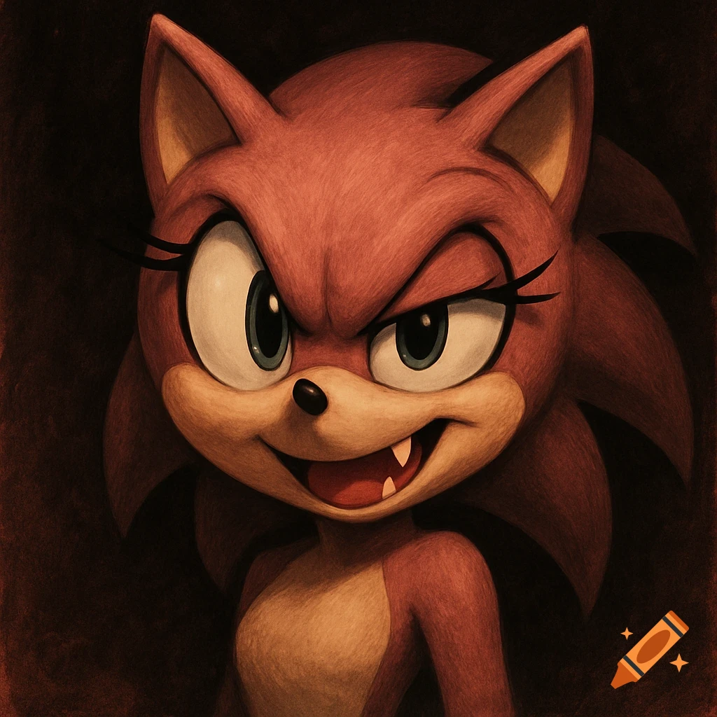 Close-up portrait of a fierce anthro hedgehog character with large eyes ...