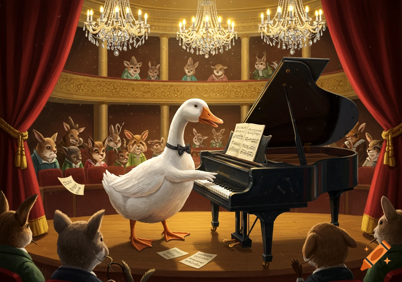 Birds eye view of a detailed proscenium arch theatre stage with actors ...