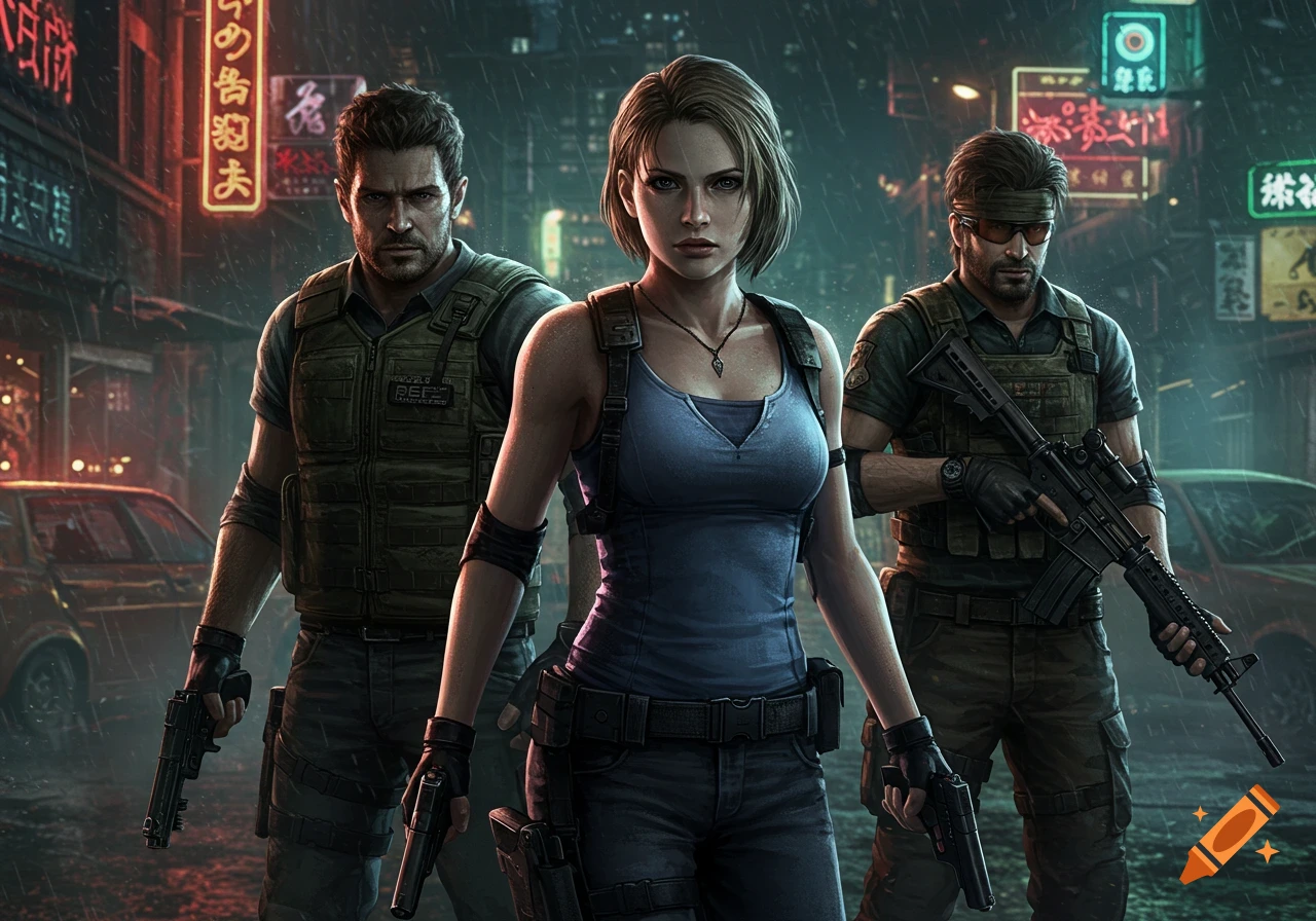 Group shot of six Final Fantasy VII characters, including Cloud Strife ...