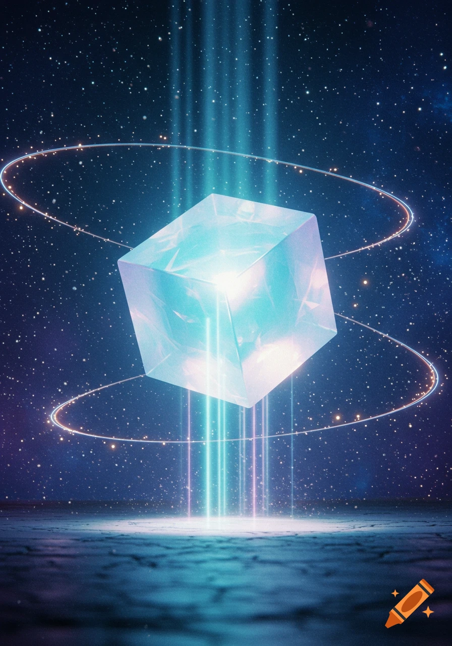 A cluster of faceted, reflective metallic crystals with small ...