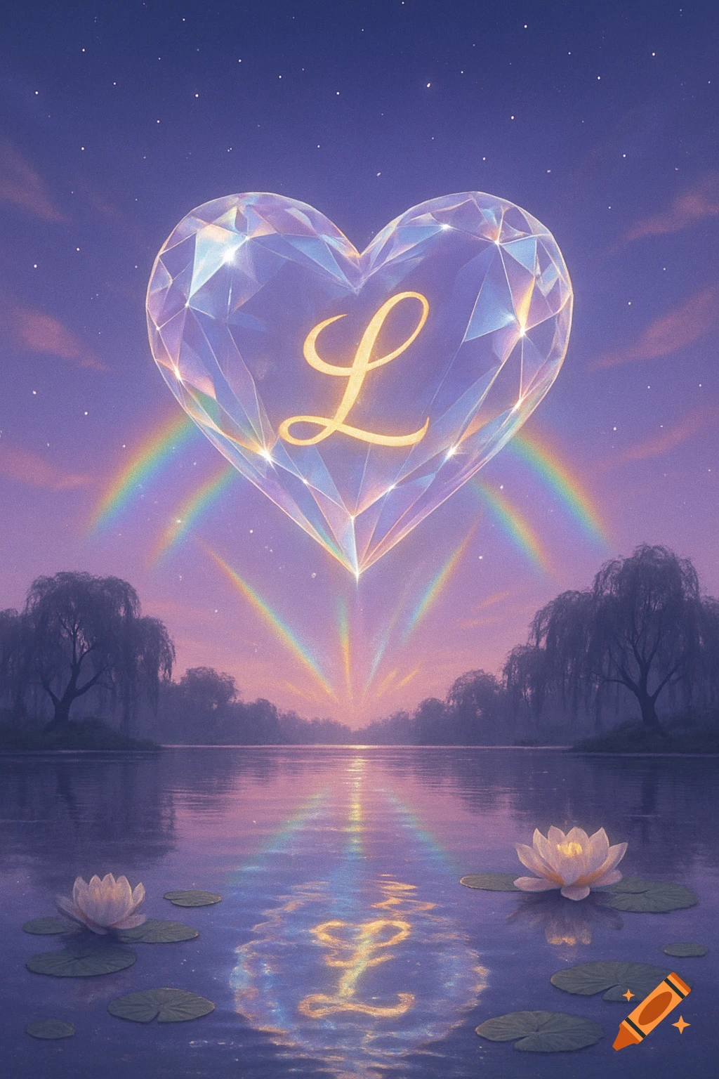 Purple butterfly attached to a metallic purple heart with 'Toni's ...