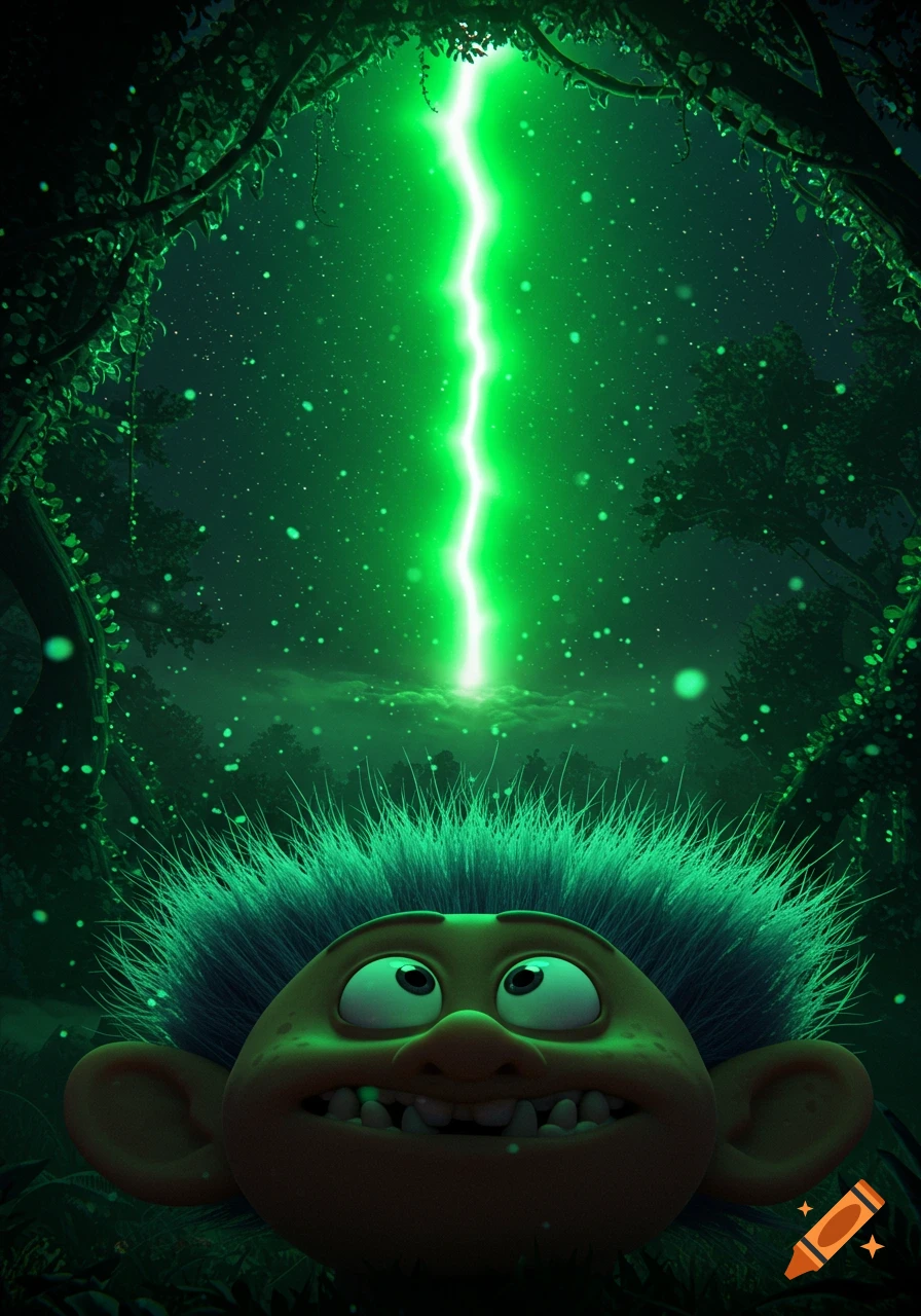 Boy Looking Scared in a Dark Forest at Night created on Craiyon